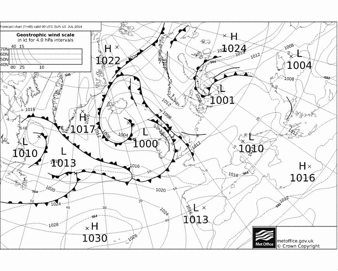 How to read a weather chart